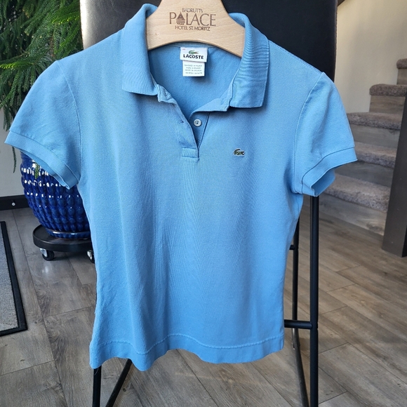 Lacoste | Tops | Lacoste Light Blue Polo Shirt | Poshmark